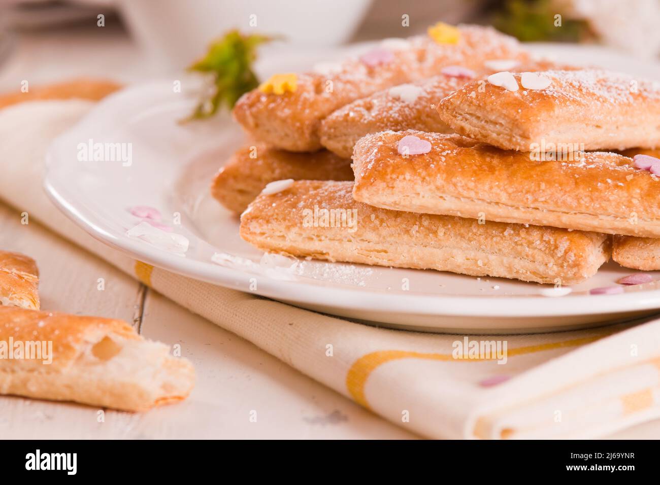 Puff pastry cookies Stock Photo - Alamy