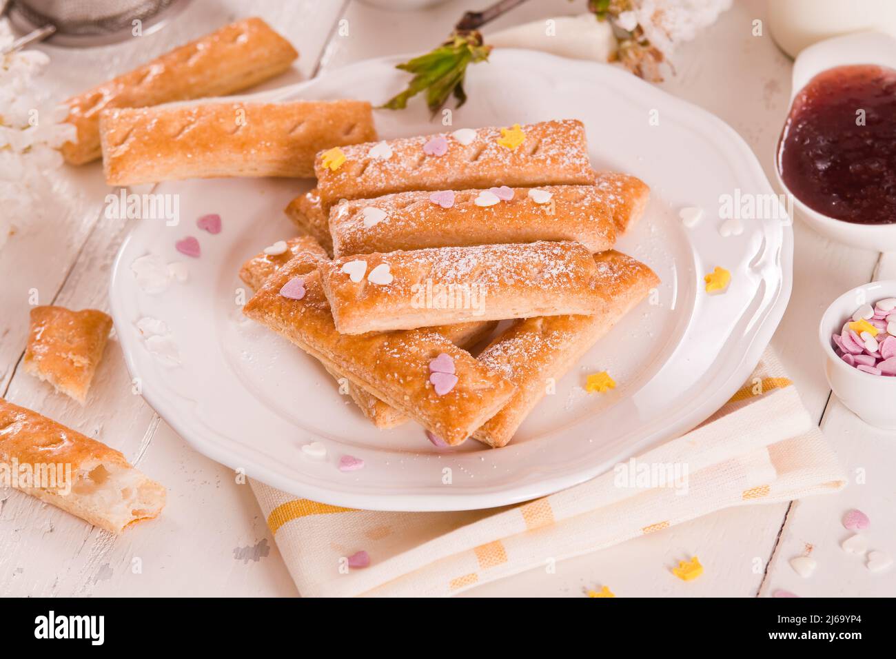 Puff pastry cookies Stock Photo - Alamy