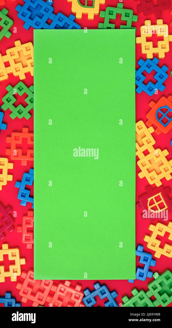 Baby kids design toys vertical banner background, with copyspace Stock ...