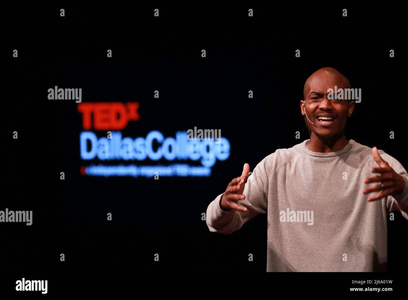 April 28, 2022, Dallas, Texas, USA: Chris Edwards speaks during the ...