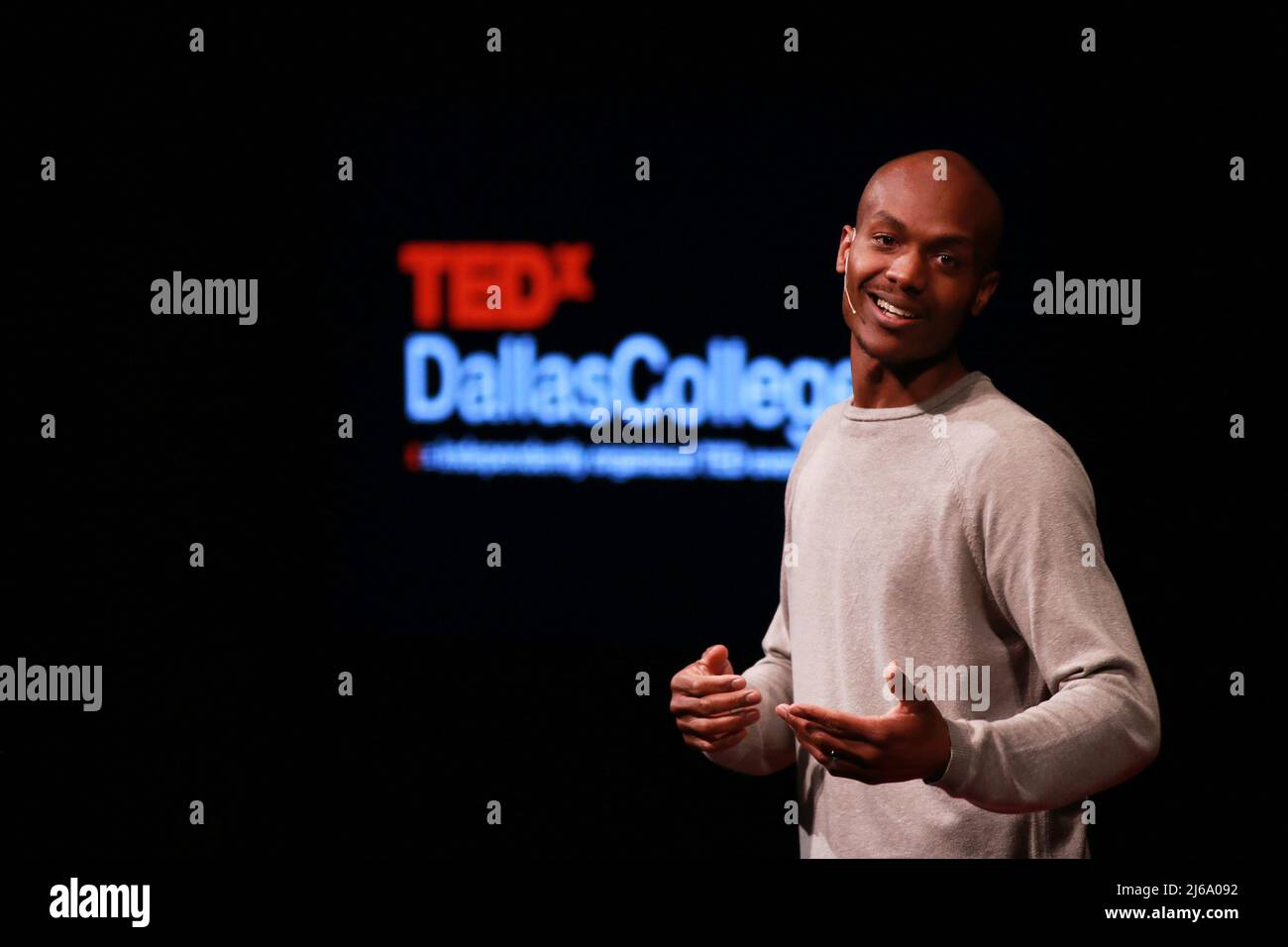 April 28, 2022, Dallas, Texas, USA: Chris Edwards speaks during the ...