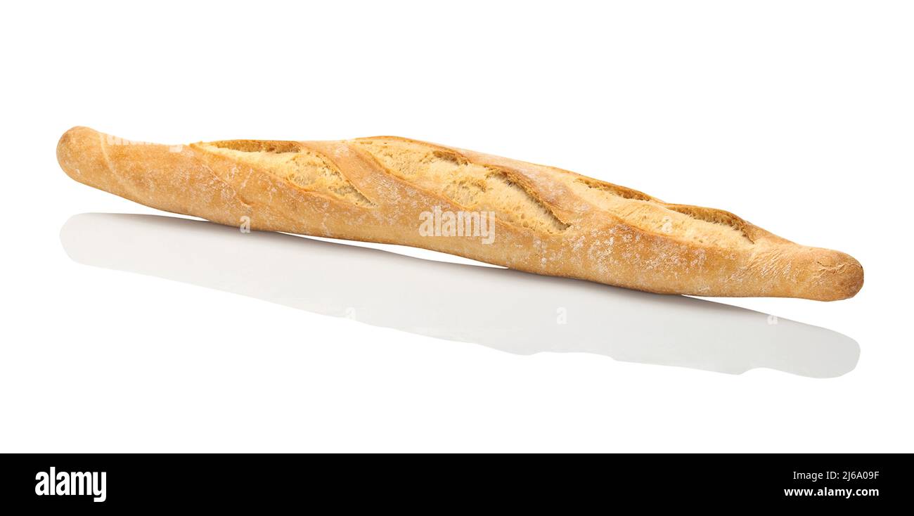 French bread, baguette isolated on white background. Studio shot Stock ...
