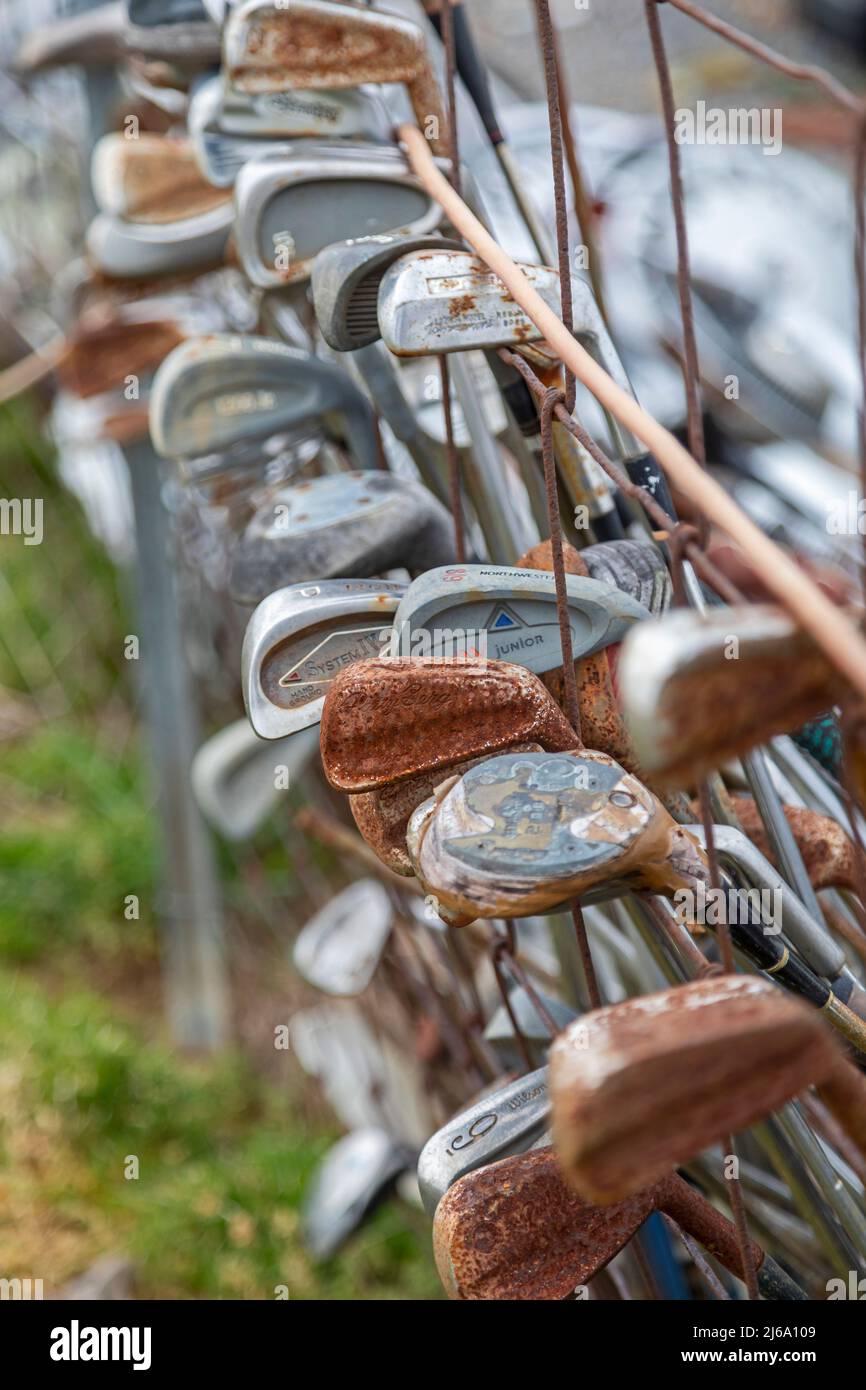 Boaz, Kentucky - Gold clubs on sale at the Anything Goes Trading ...