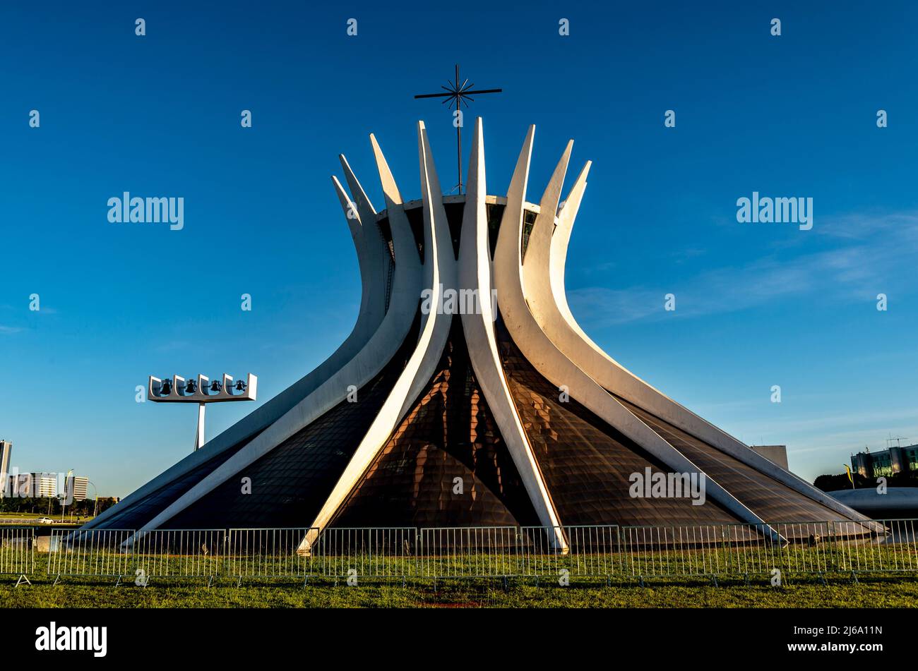 metropolitan cathedral of brasilia, Brazil at dusk Stock Photo - Alamy