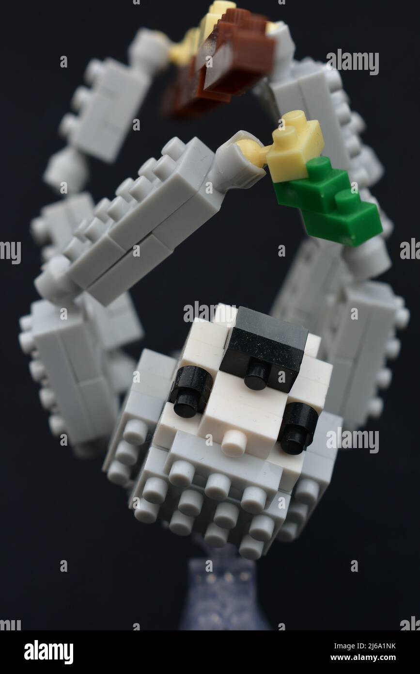 Lego Bricks In Lego Store And Nanoblock Bricks And Sets Up Close Stock ...