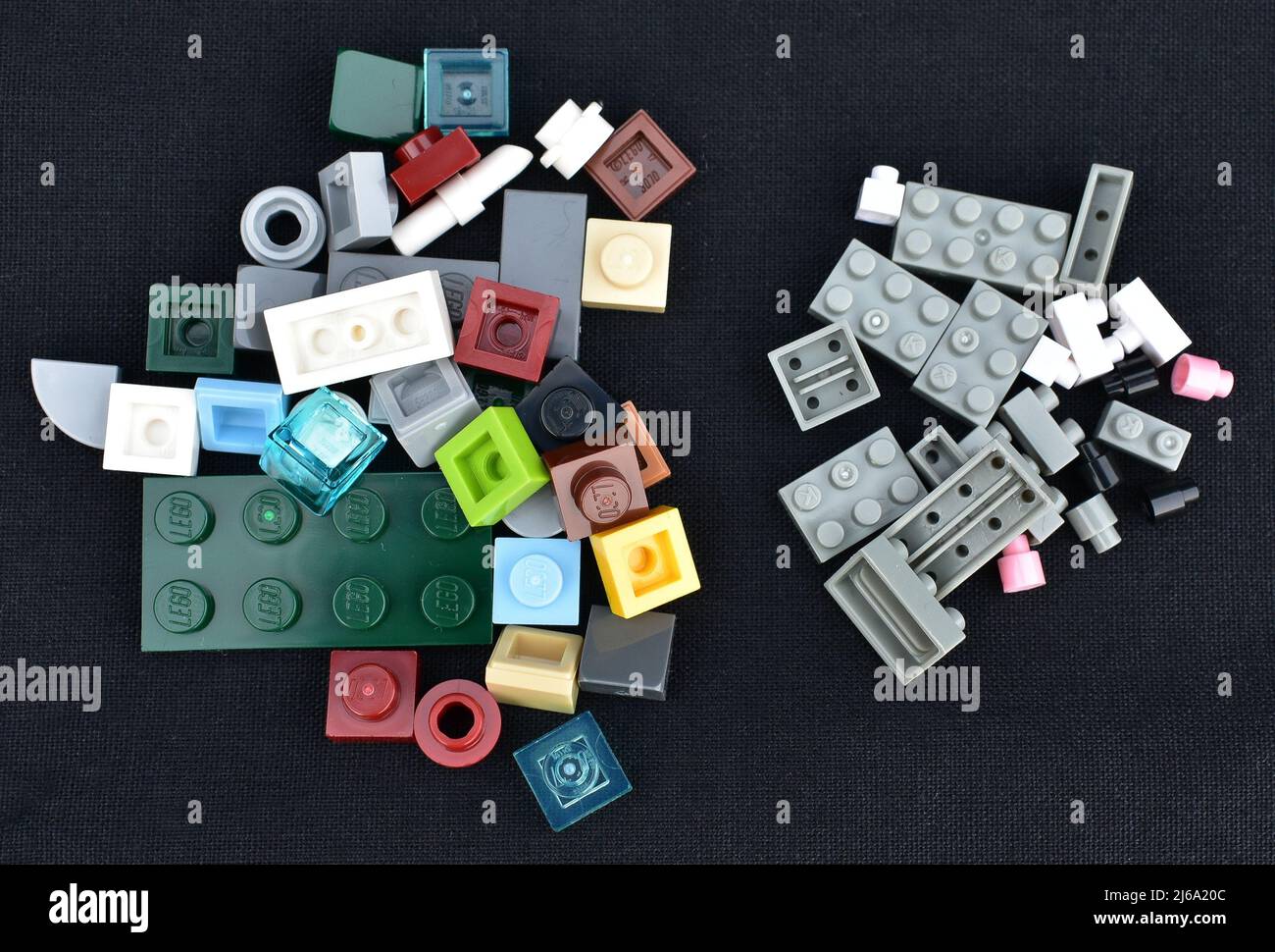 Lego Bricks In Lego Store And Nanoblock Bricks And Sets Up Close Stock ...