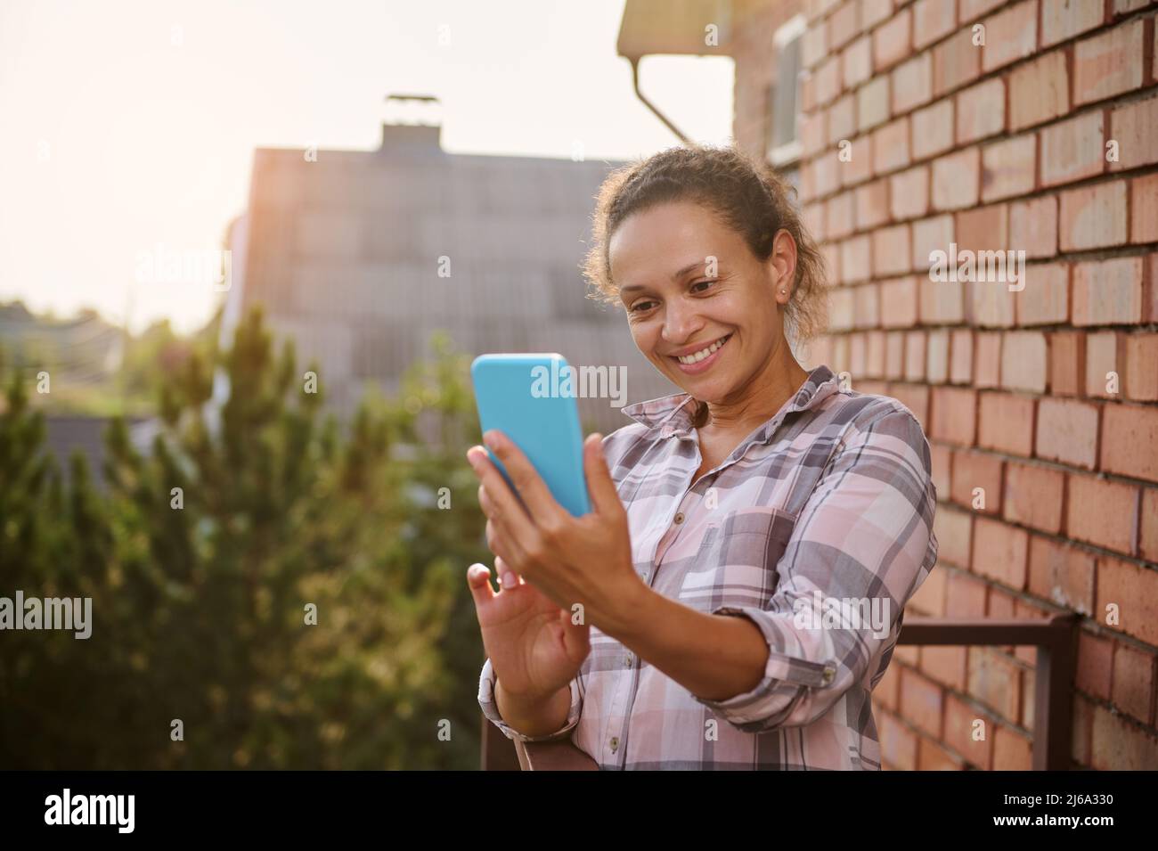 Middle aged hispanic woman makes hi-res stock photography and images ...