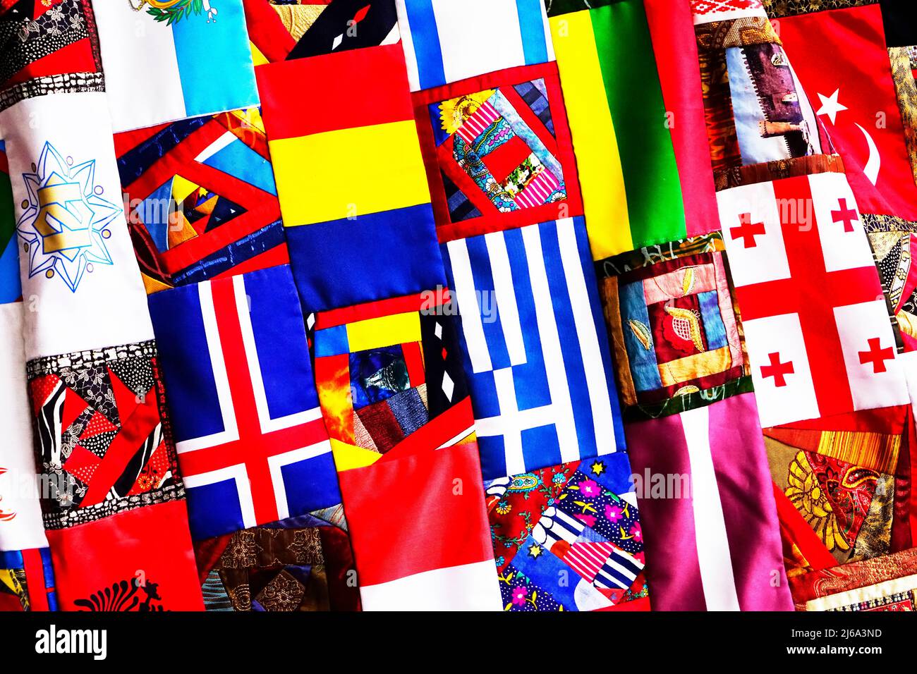 World flags, little flags of different countries Stock Photo - Alamy