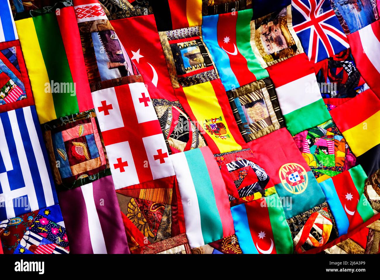 World flags, little flags of different countries Stock Photo - Alamy
