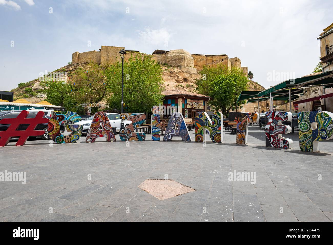 Gaziantep, Turkey - April 2022: Gaziantep monument and Castle in ...