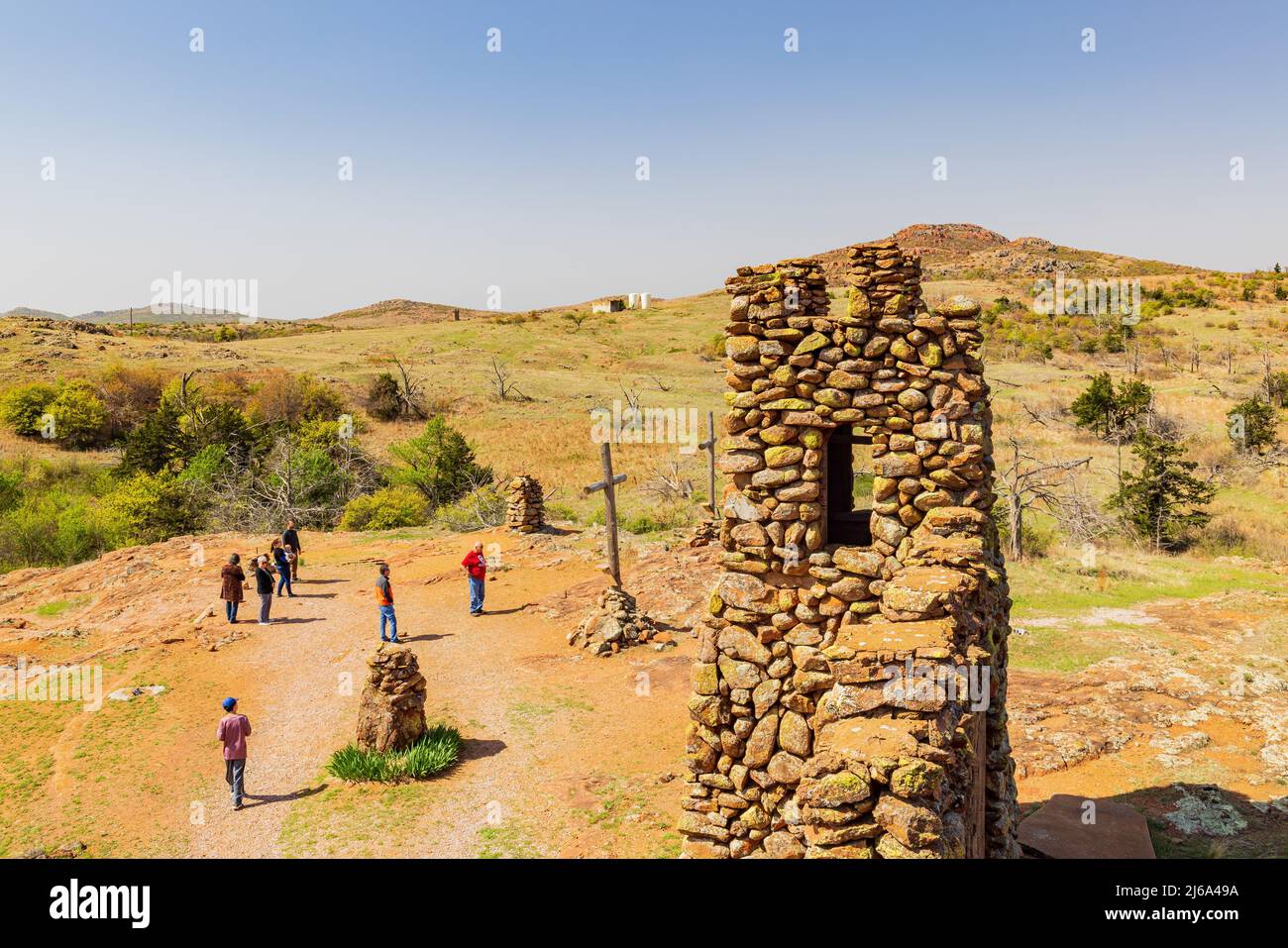 Sunny view of The Holy City of the Wichitas at Oklahoma Stock Photo - Alamy