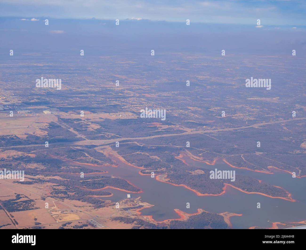Aerial view of the cityscape of Oklahoma area at USA Stock Photo - Alamy