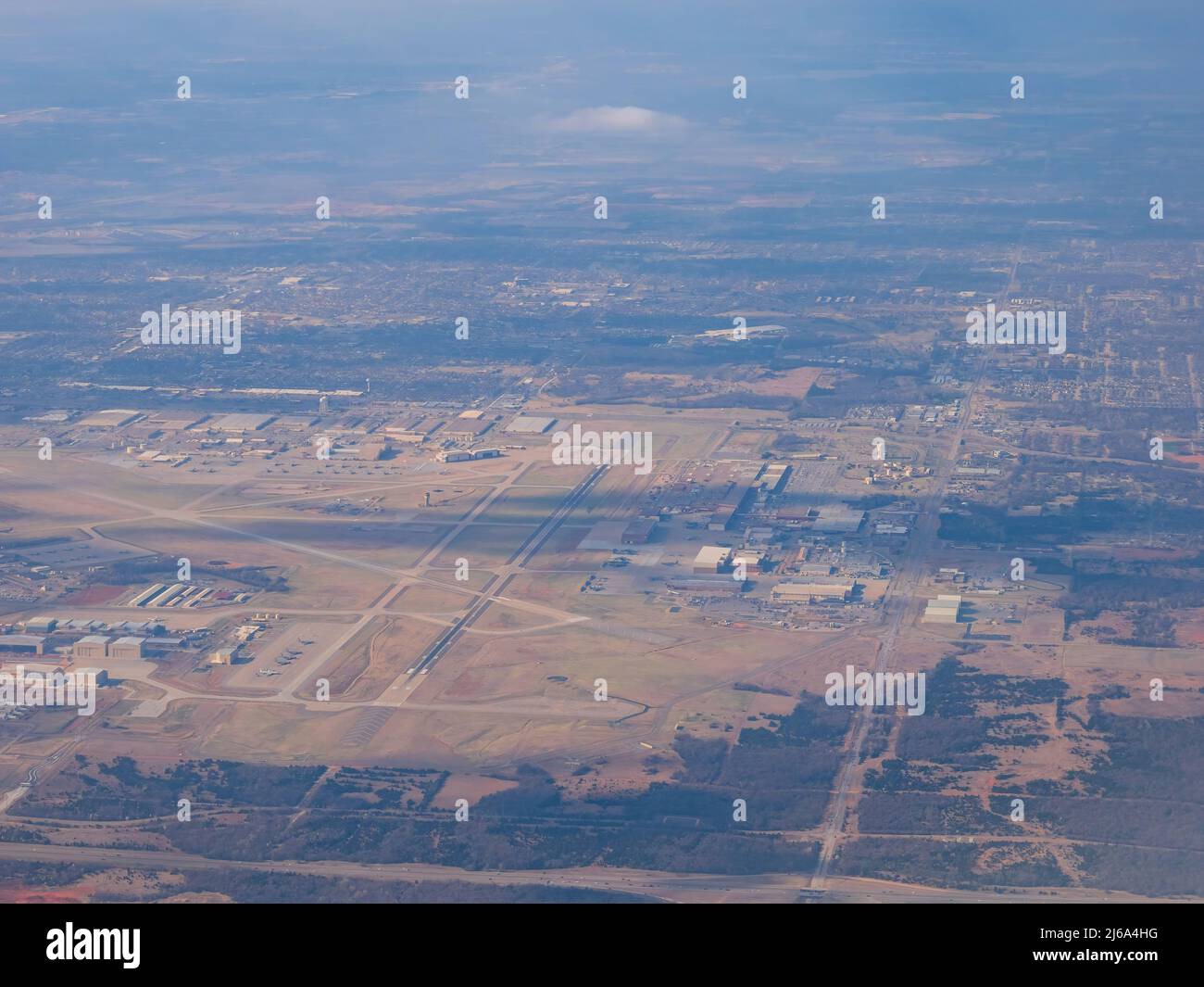 Aerial view of the cityscape of Oklahoma area at USA Stock Photo - Alamy