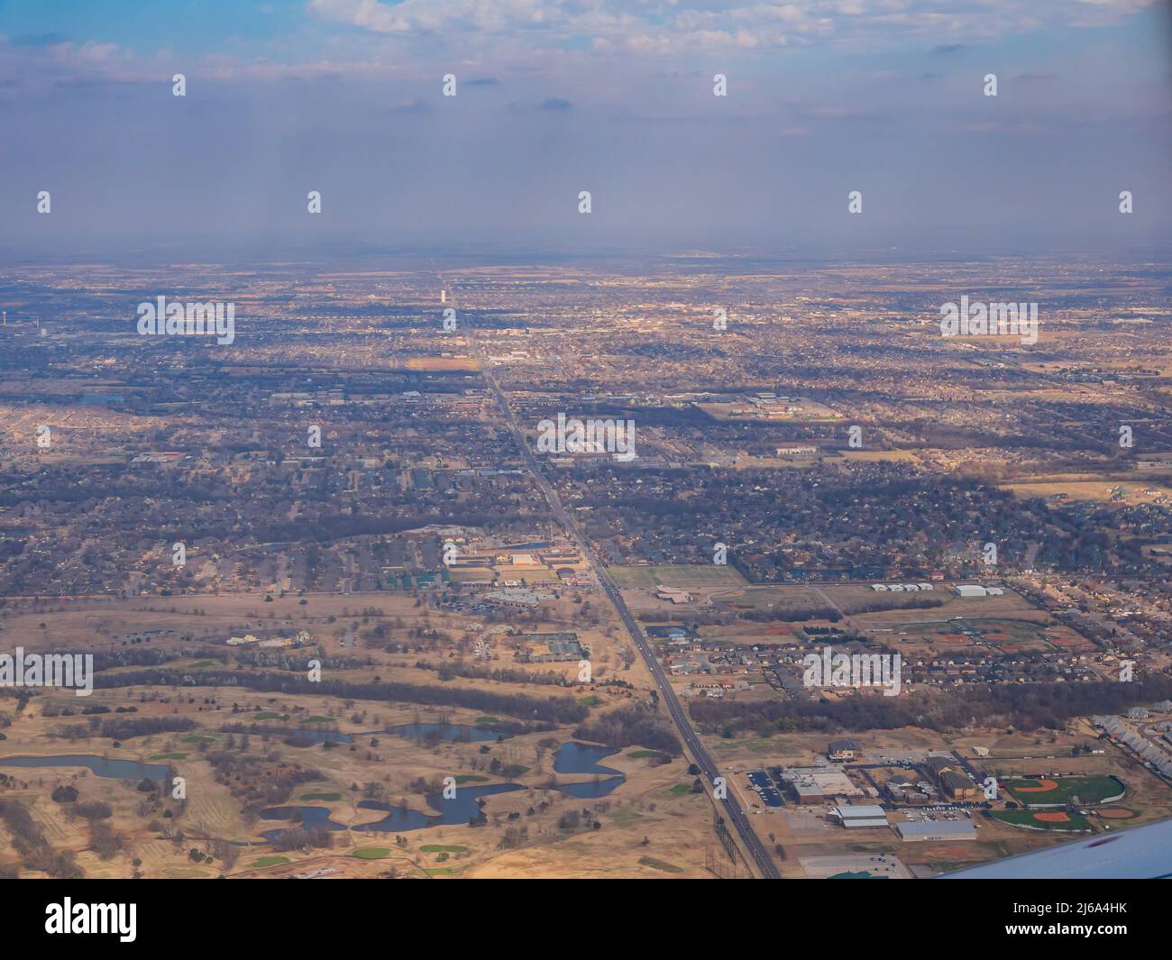 Aerial view of the cityscape of Oklahoma area at USA Stock Photo - Alamy