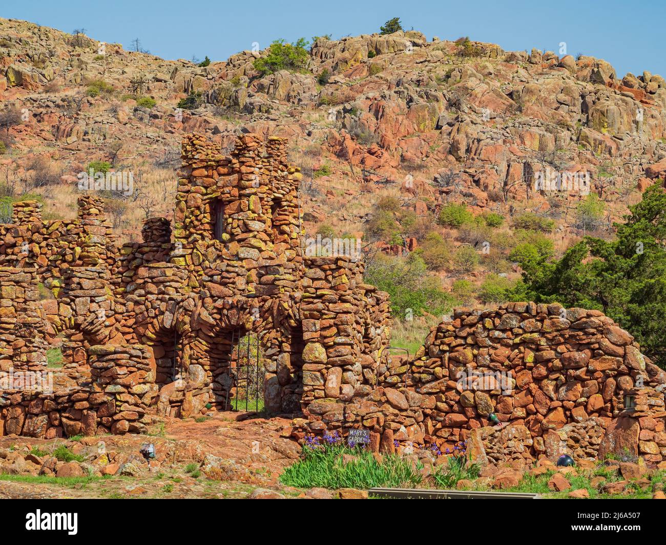 Sunny view of The Holy City of the Wichitas at Oklahoma Stock Photo - Alamy