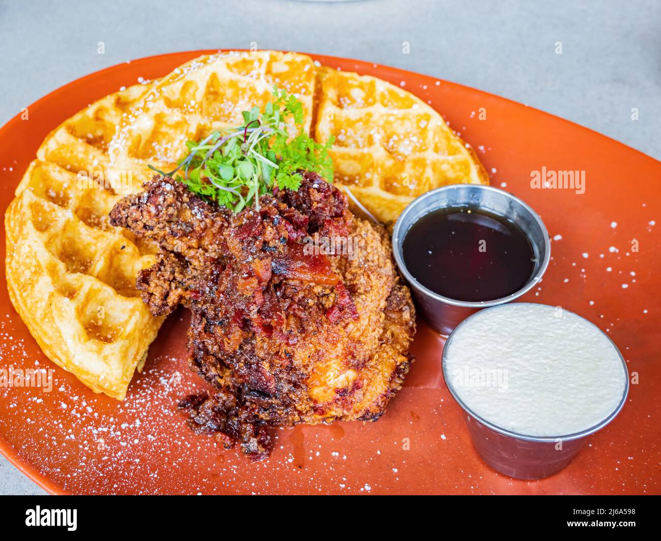 Chicken waffle hi-res stock photography and images - Alamy