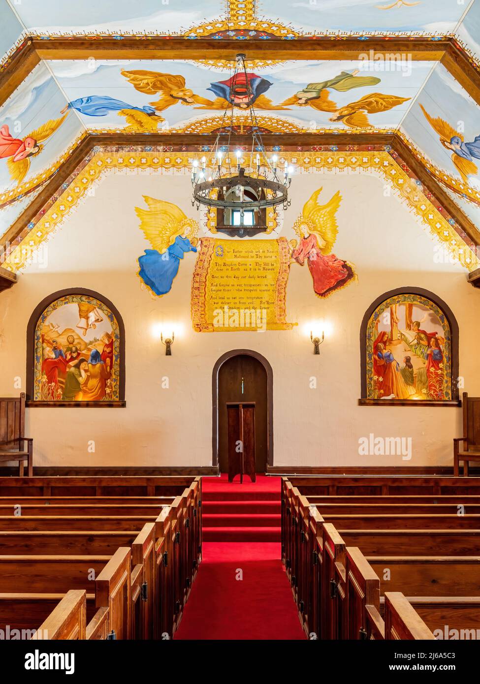 Interior view of the church of The Holy City of the Wichitas at ...