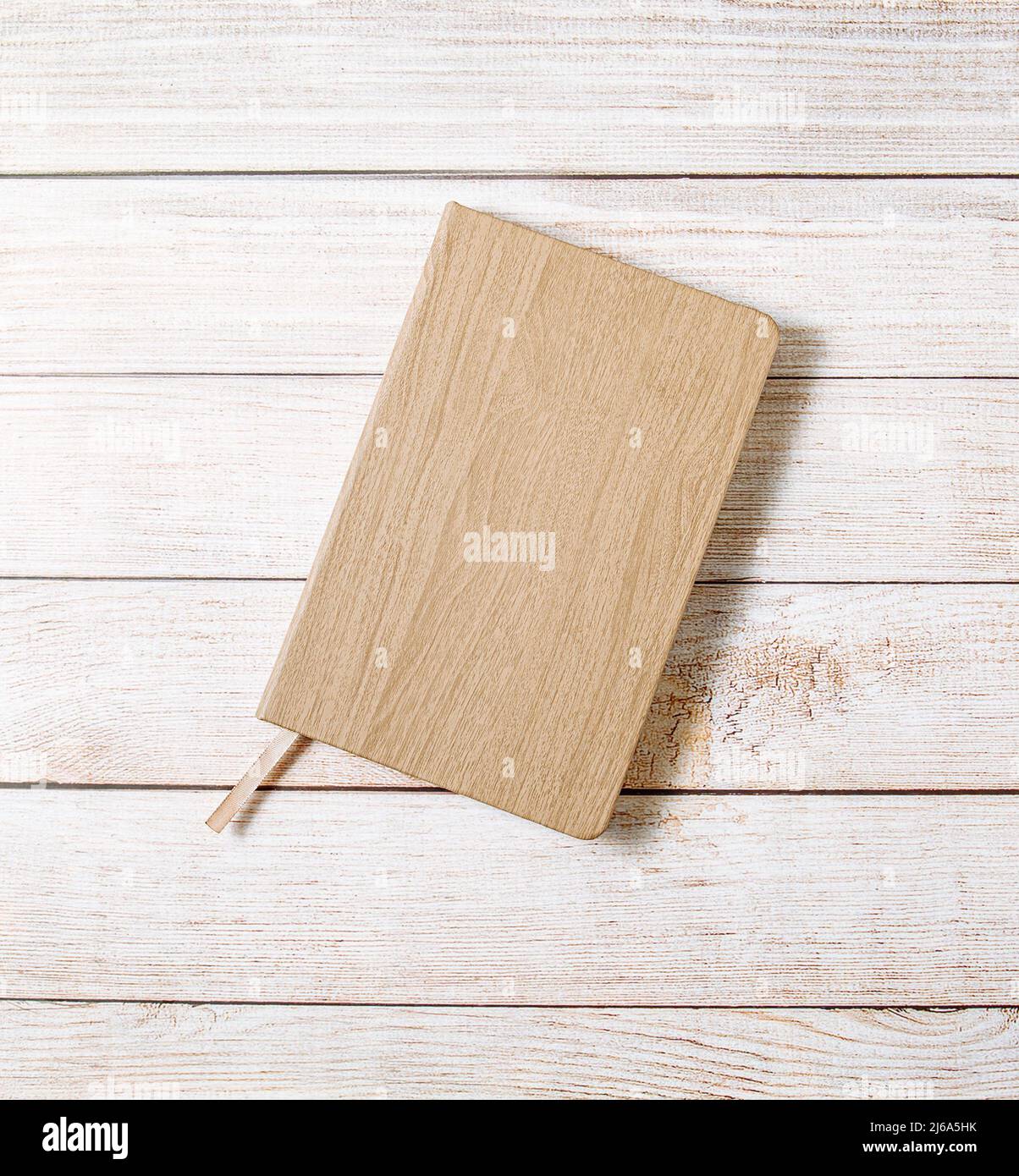 Notebook on wooden table, vintage picture tone, ready to add text or ...