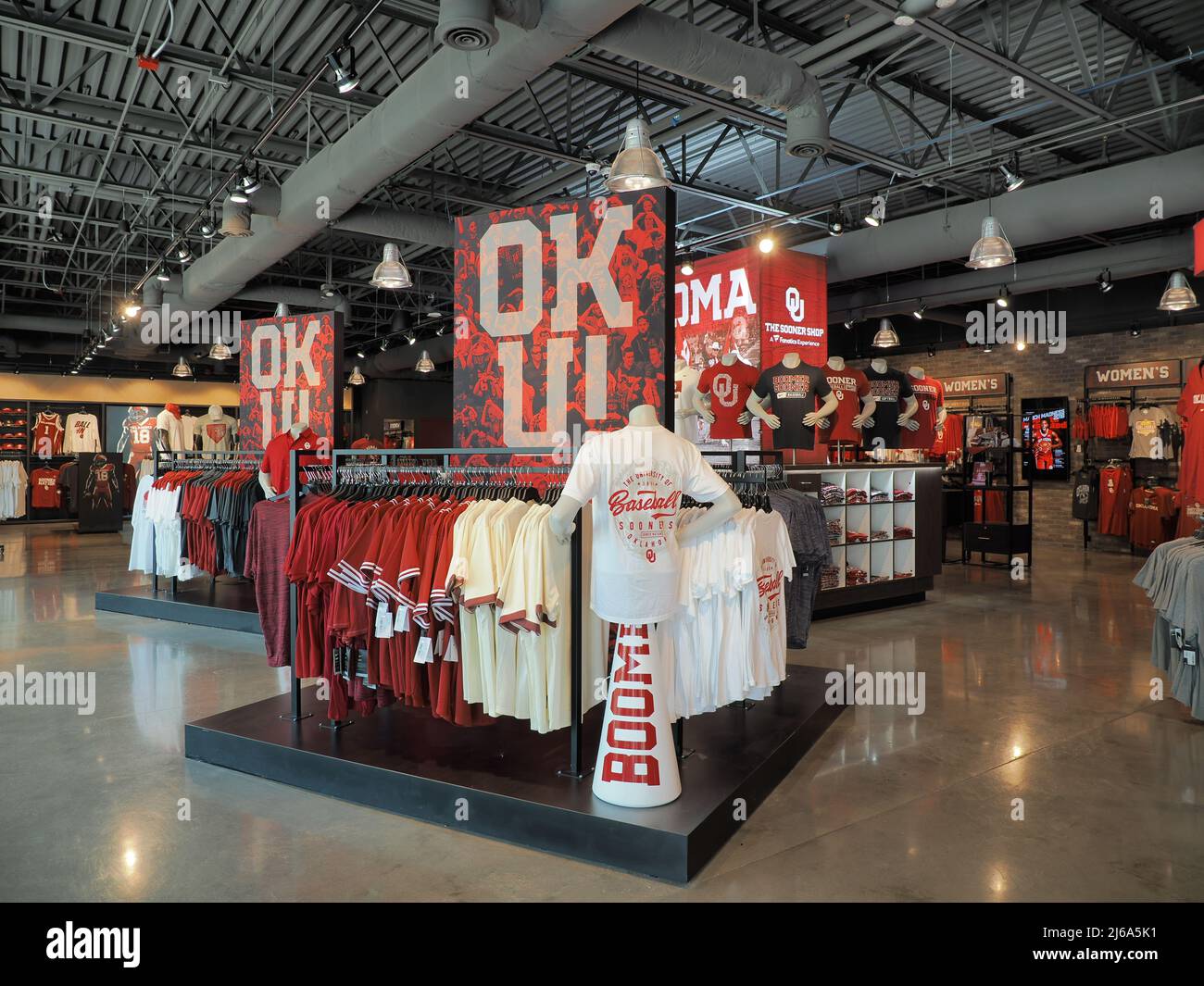 Oklahoma, APR 25 2022 - Interior view of The Sooner Shop Stock Photo ...