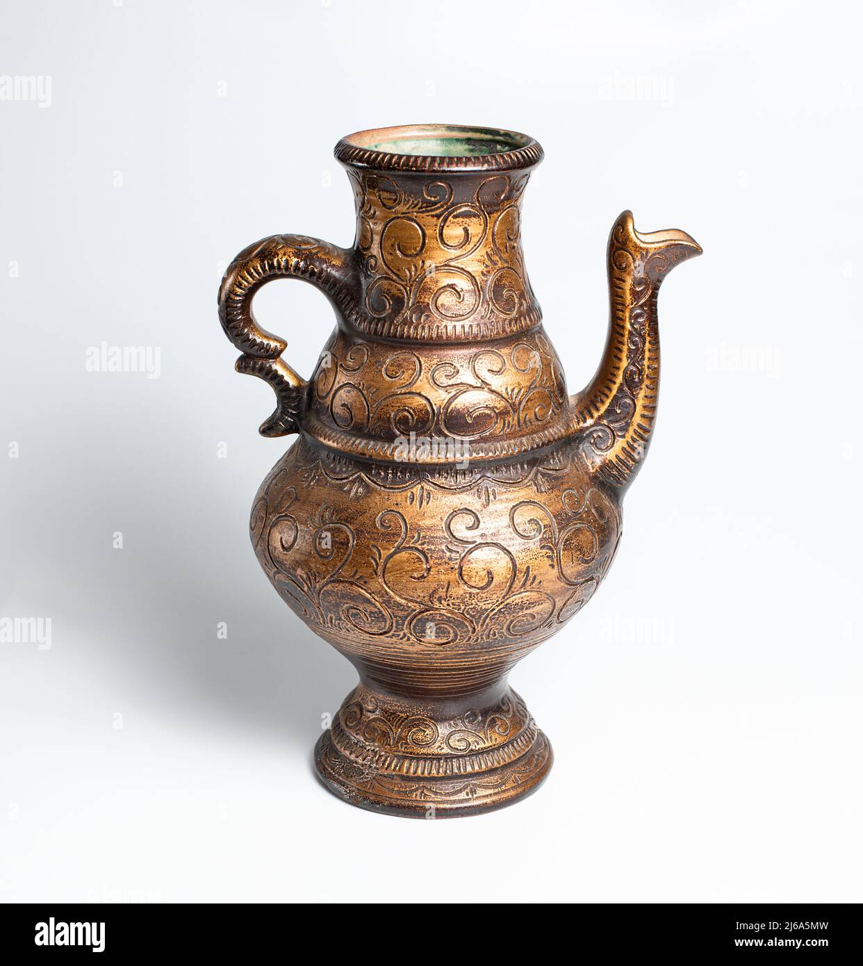 Copper object old Jug. Handcraft Decorative interior. Ancient Style ...