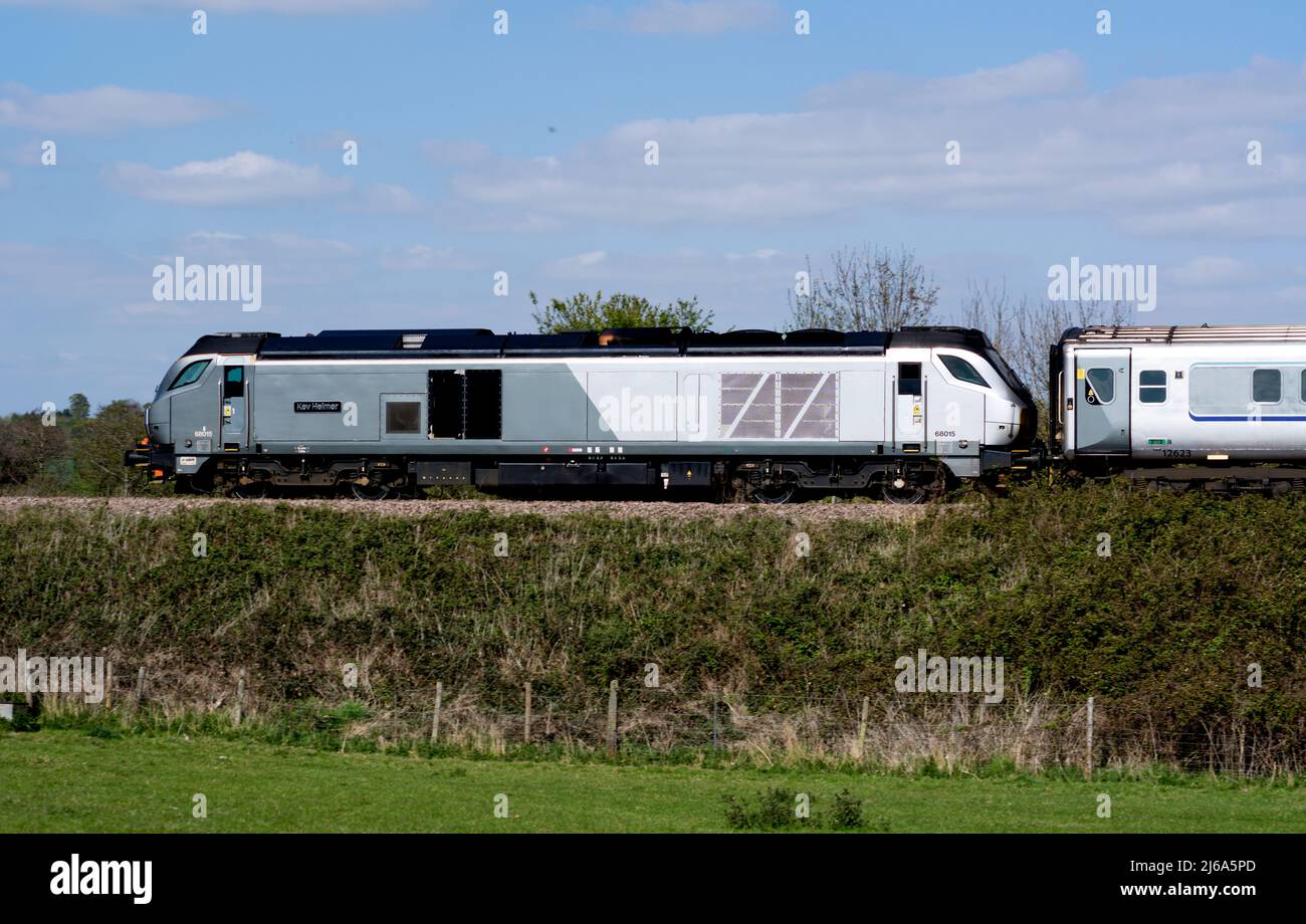Chiltern Railways class 68 diesel locomotive No. 68015 "Kev Helmer" on ...