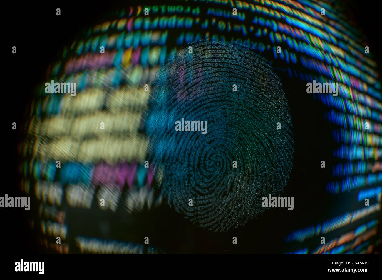 Nice Fingerprint On The Crumpled Background Of The Code Abstract Computer Script Code Software