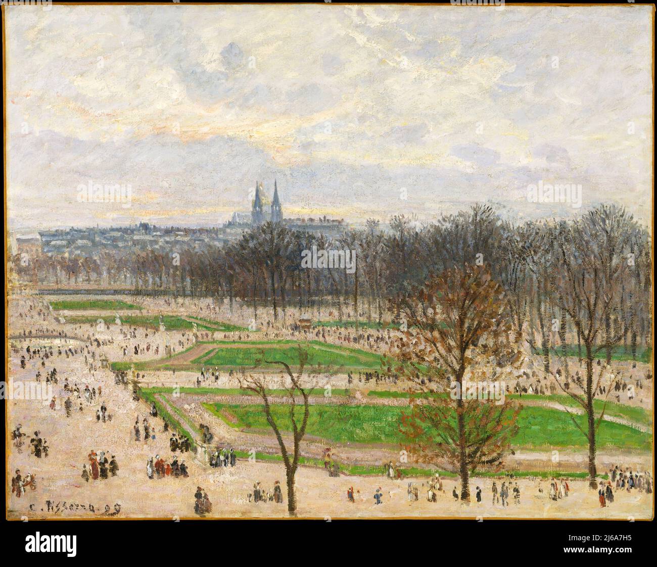 The Garden of the Tuileries on a Winter Afternoon. Camille Pissarro ...