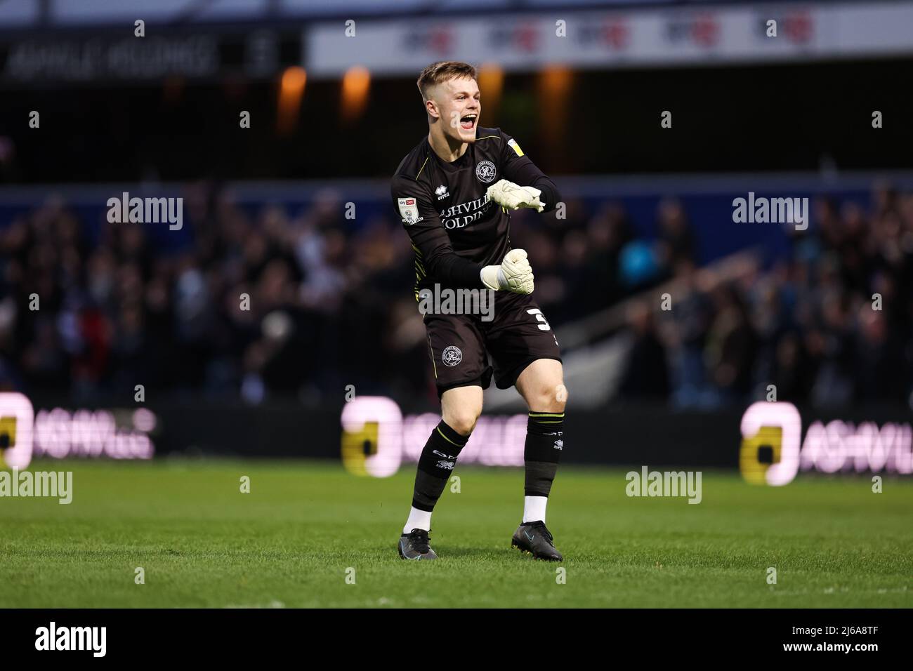 Goal Keeper Murphy Mahoney of Queens Park Rangers celebrates. in London ...