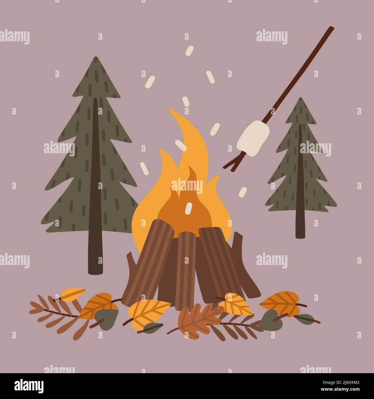 Campfire tradition Stock Vector Images - Alamy
