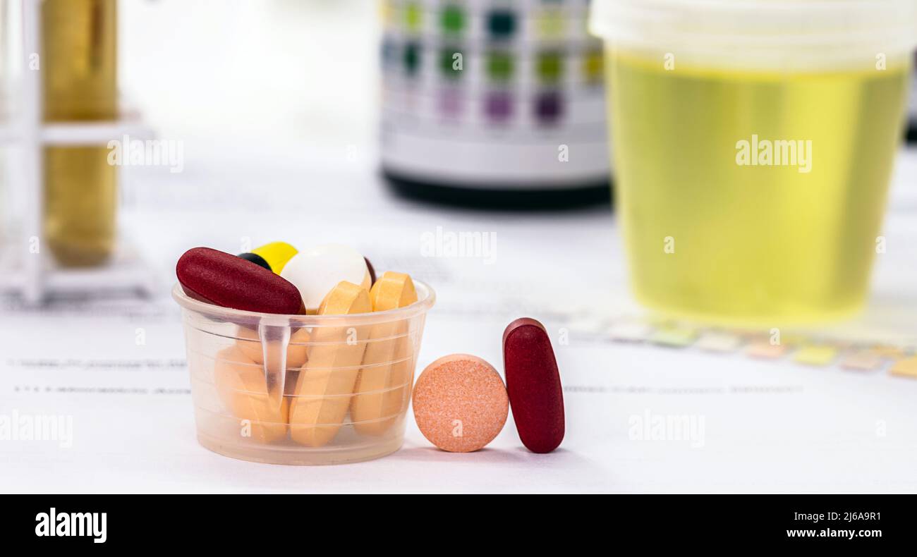 pills and oral medication for diabetes control, spot focus, medical ...