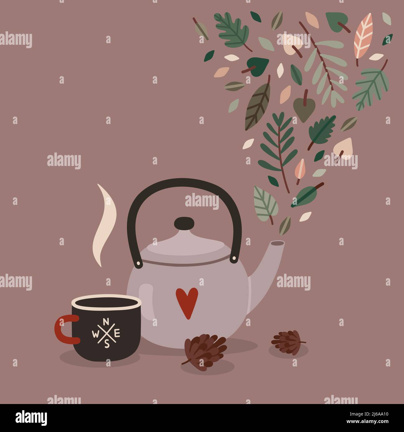 Tea forest Stock Vector Images - Alamy
