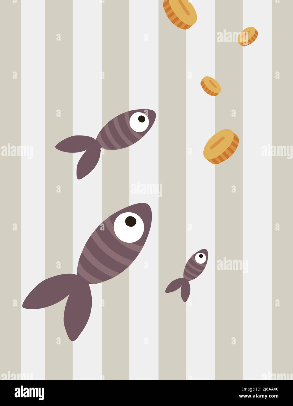 Fish and coins Stock Vector Image & Art - Alamy
