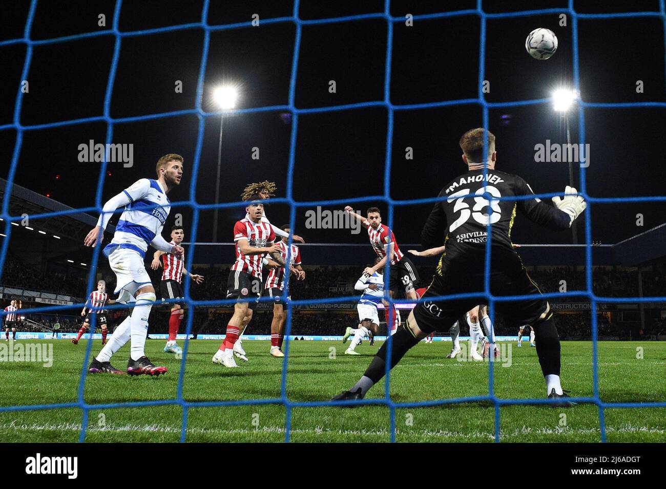 Jack Robinson of Sheffield United scores a goal to make it 1-2 Stock ...