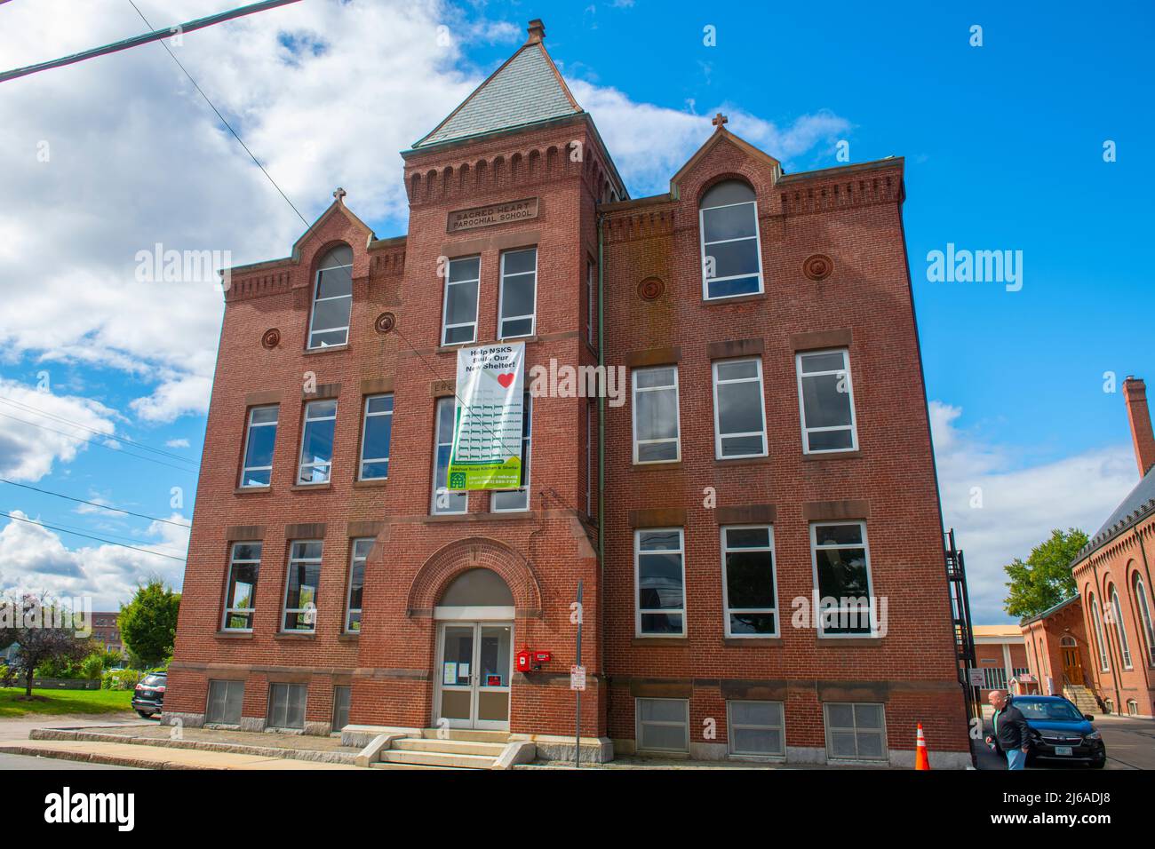 Sacred Heart Parochial School at 35 Spring Street in historic downtown ...