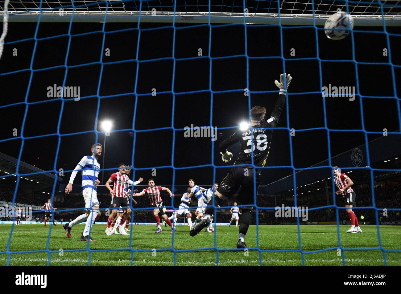 Jack Robinson of Sheffield United scores a goal to make it 1-2 Stock ...