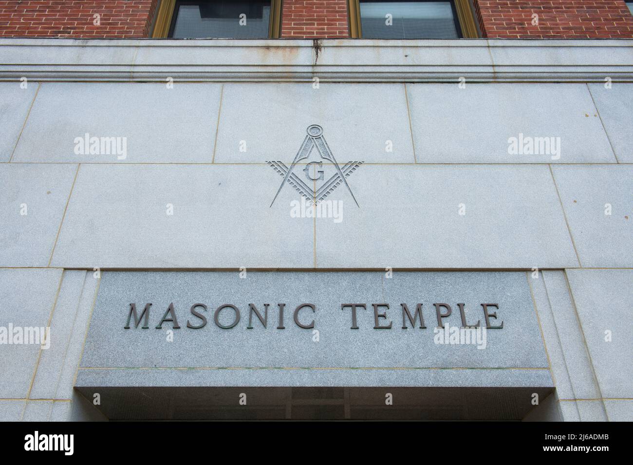 Masonic Temple at 200 Main Street in historic downtown Nashua, New ...