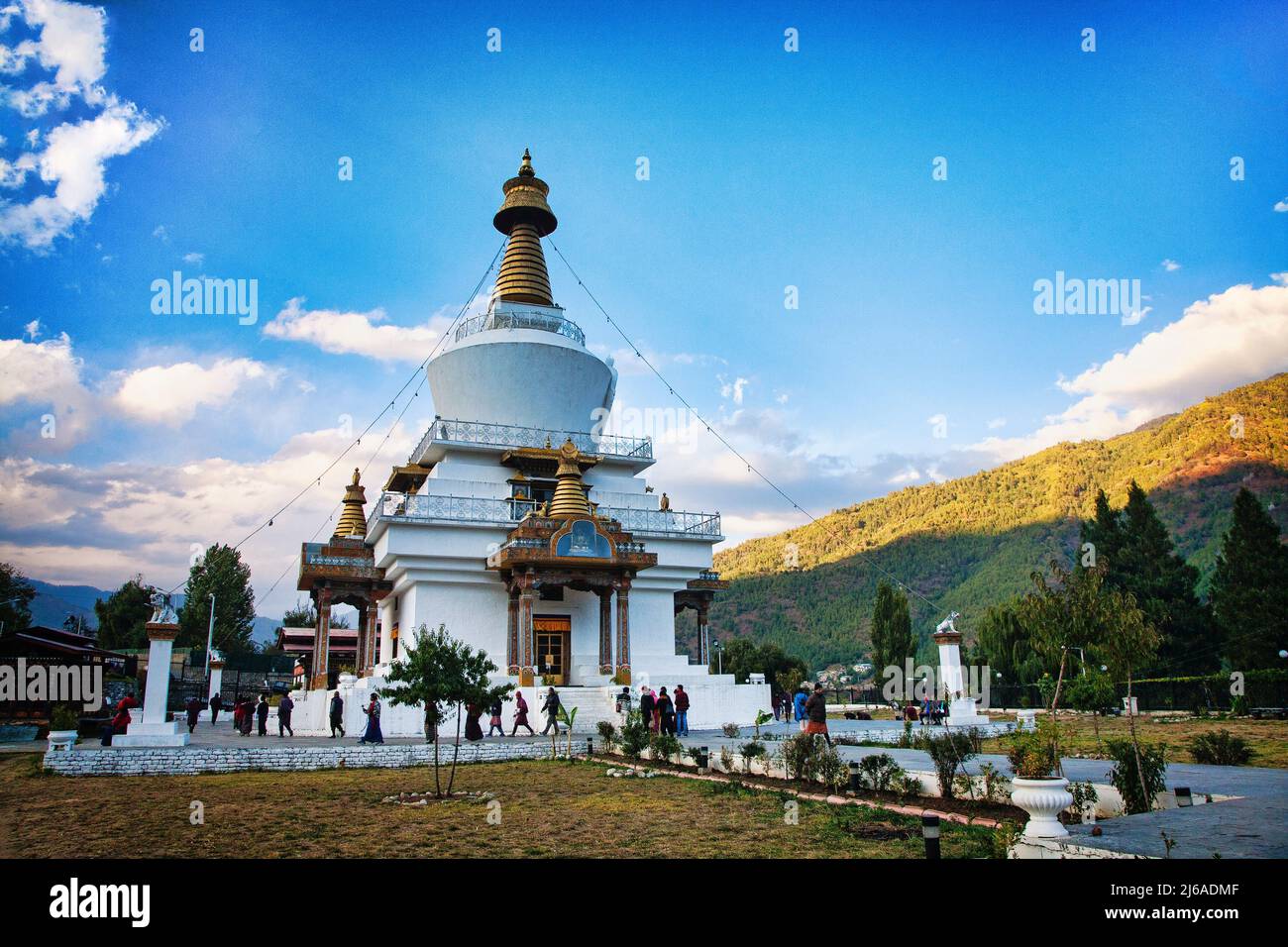 The Memorial Chorten, also known as the Thimphu Chorten, is located in ...