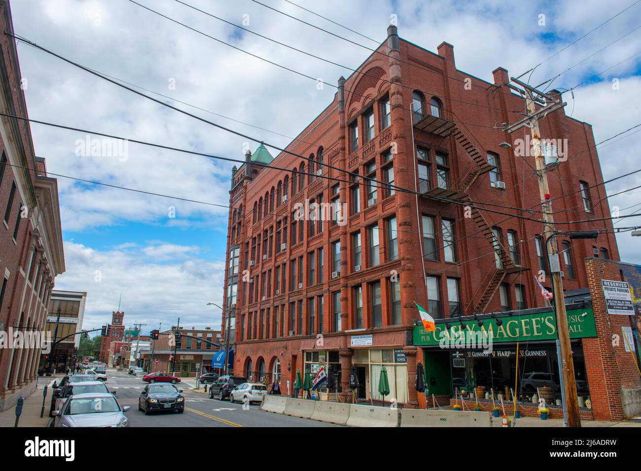 Odd Fellows Building at 142 Main Street at Temple Street in historic ...