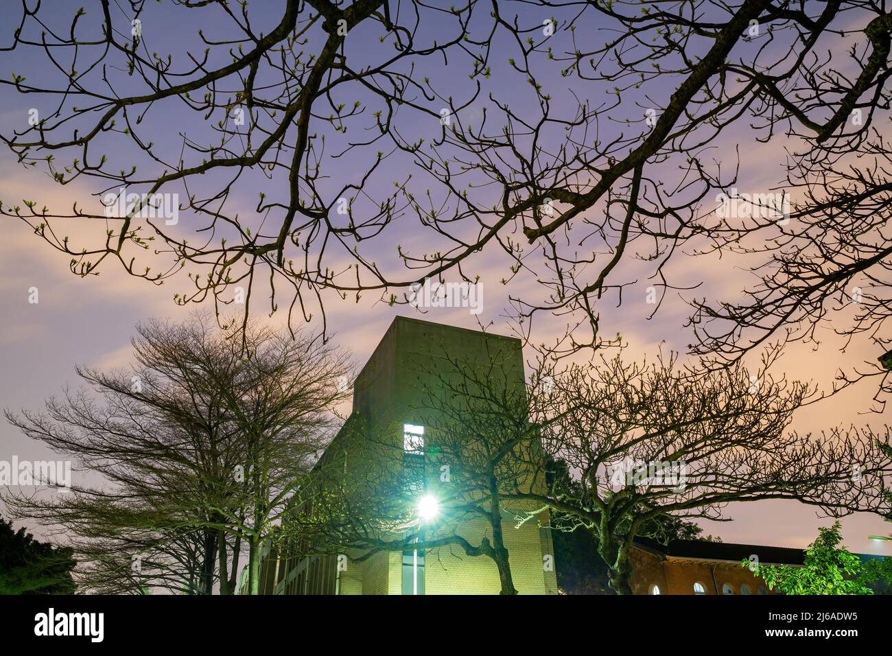 Night view of the NTU campus at Taipei, Taiwan Stock Photo - Alamy