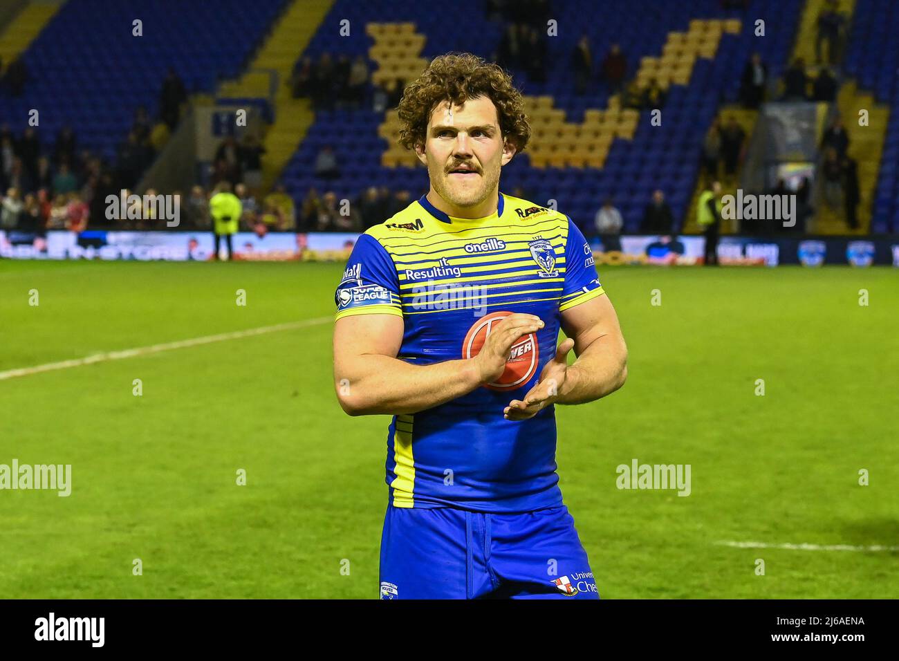 Warrington, UK. 29th Apr, 2022. Rob Mulhern #19 of Warrington Wolves ...