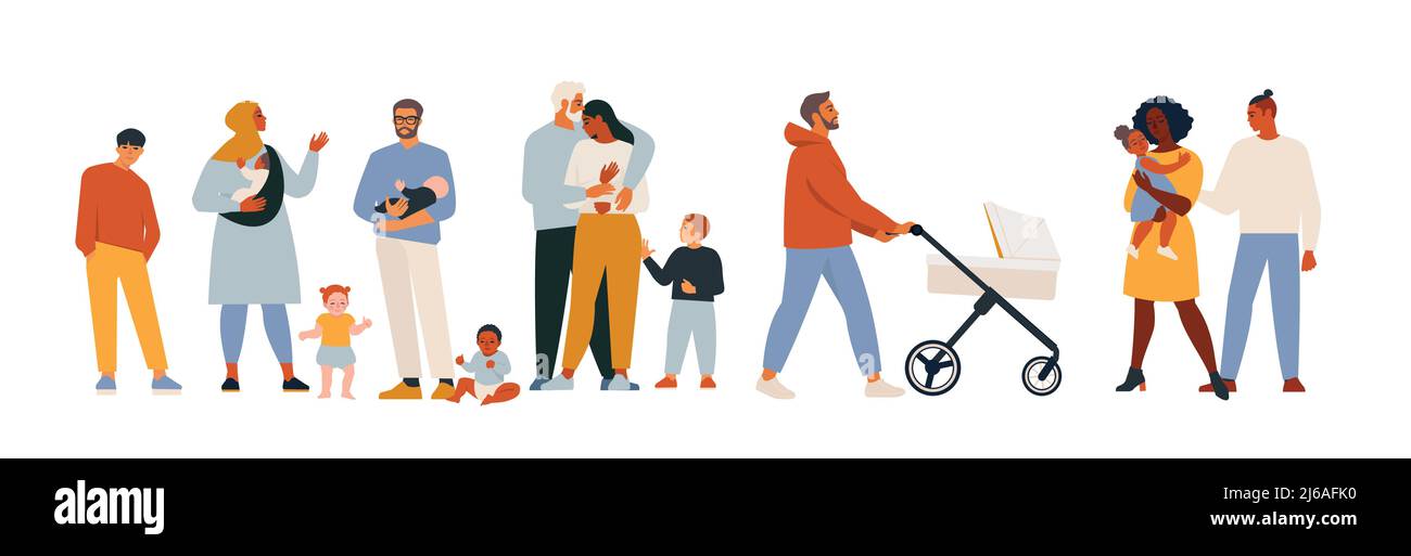 Inclusive families Stock Vector Images - Alamy