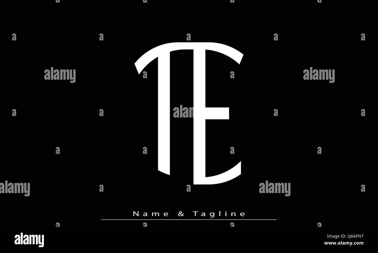 Alphabet letters Initials Monogram logo TE , ET Stock Vector Image ...