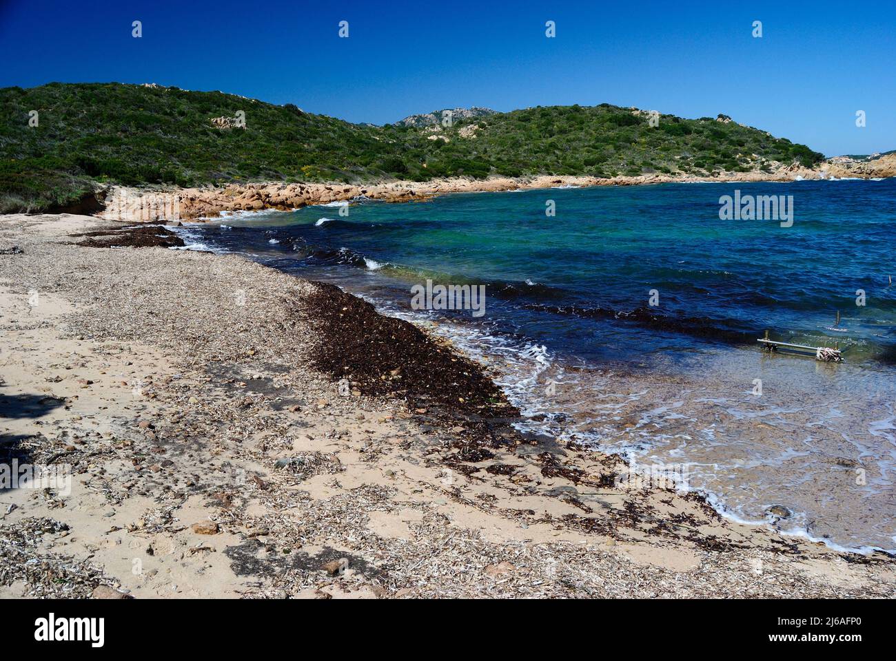 View of Li Nibari or Cala Del Cervo beach, Costa Smeralda Stock Photo ...