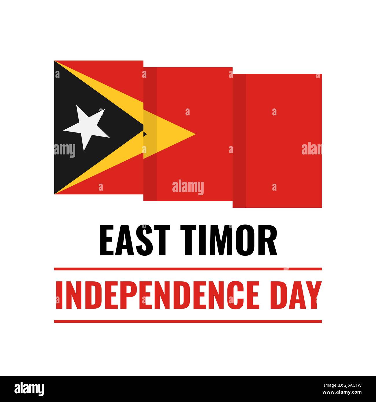 East Timor Independence Day typography poster with flag. Vector ...