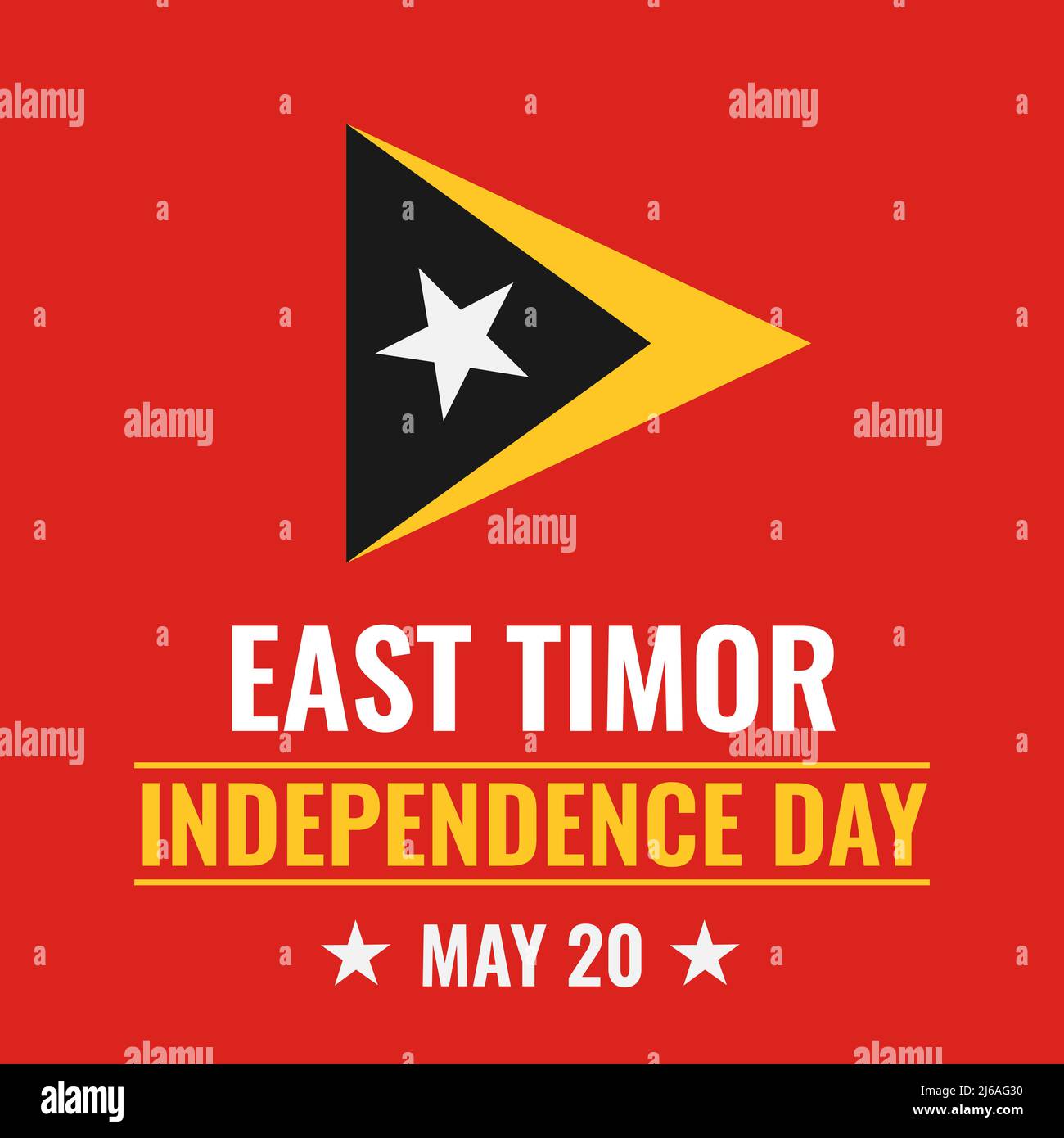 East Timor Independence Day banner. Vector template for poster ...