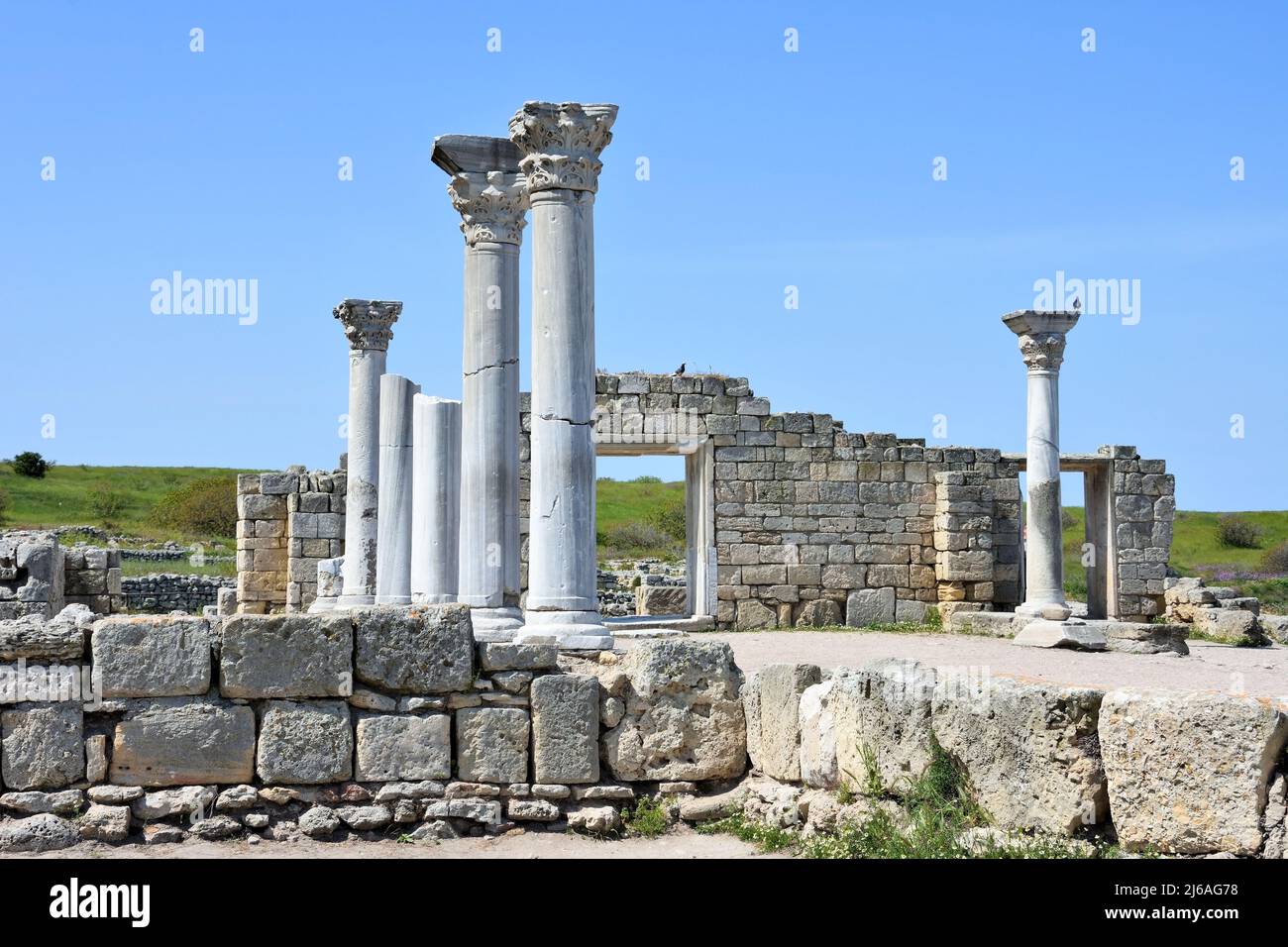 Black sea remains of the ancient chersonese hi-res stock photography ...