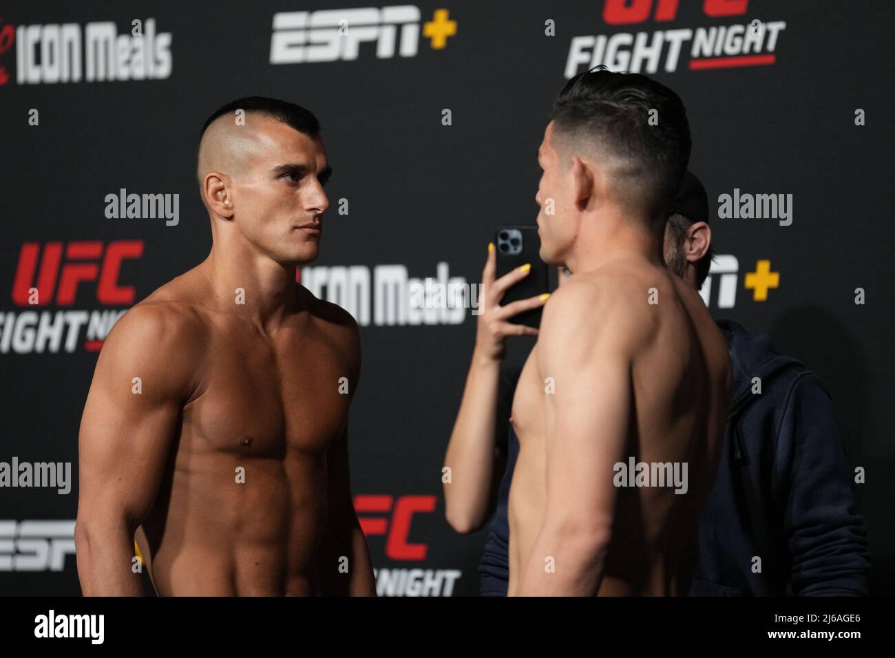 Las Vegas, USA. 29th Apr, 2022. LAS VEGAS, NV - April 29: Natan Levy (L ...