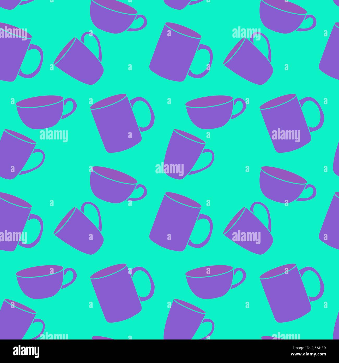 Breakfast seamless cup pattern for fabrics and textiles and packaging ...