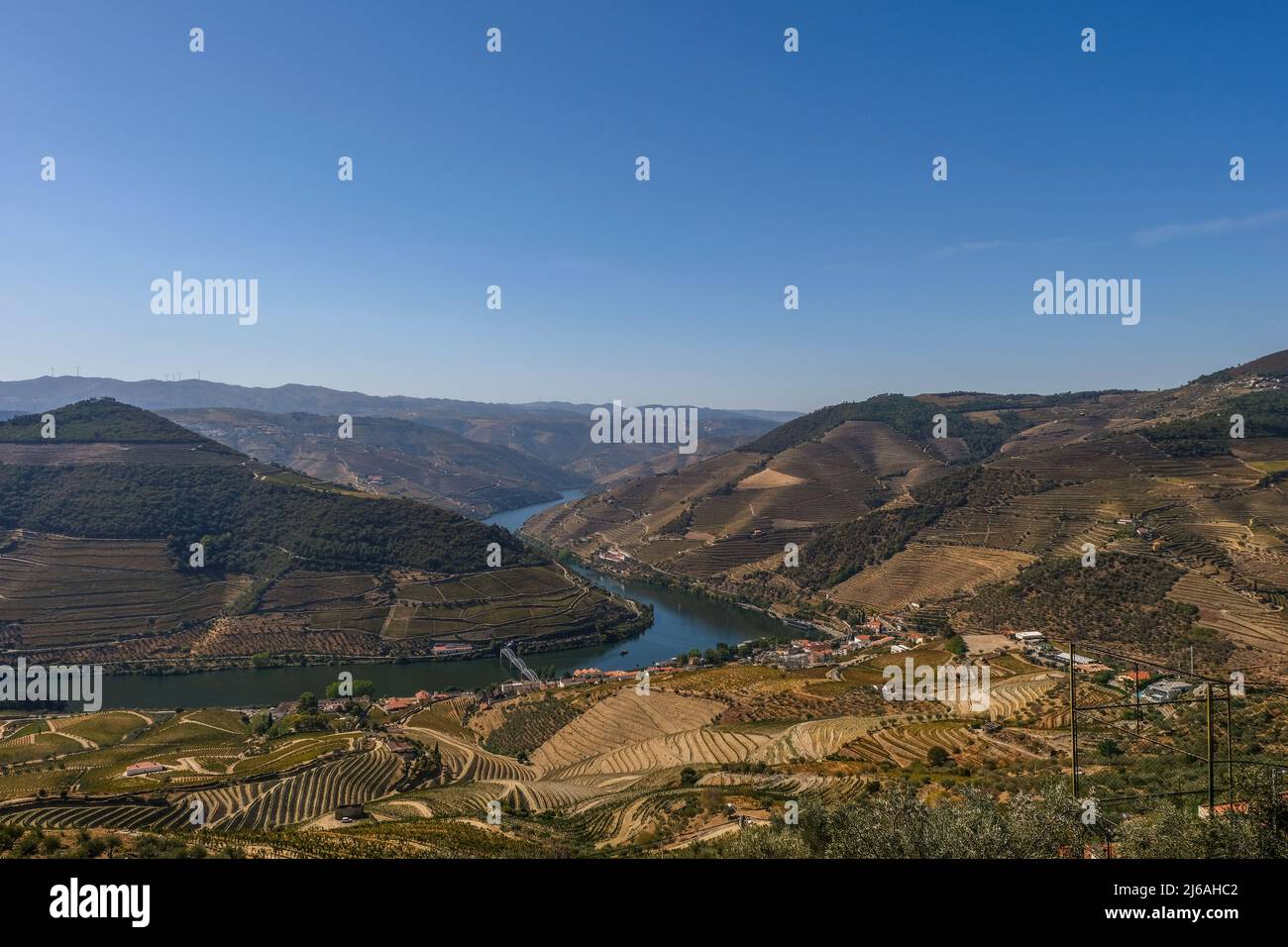 Amazing Douro Valley Landscape on Pinhao, Douro Wine Region, Portugal ...