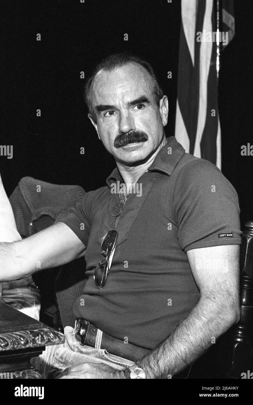 G. Gordon Liddy at a press conference for Timothy Leary vs. G. Gordon ...